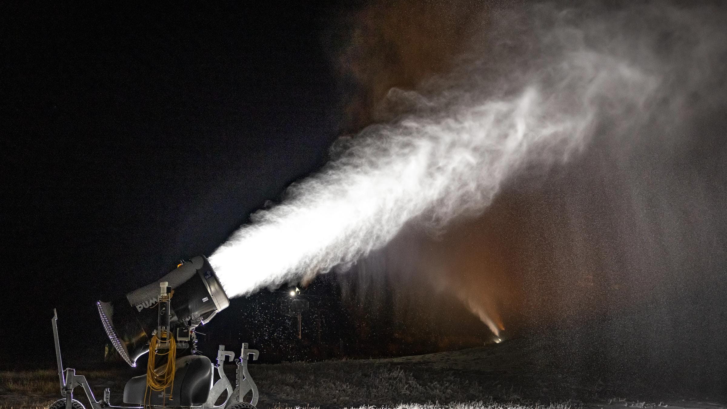 Snowmaking Underway at Bear Mountain & Snow Summit