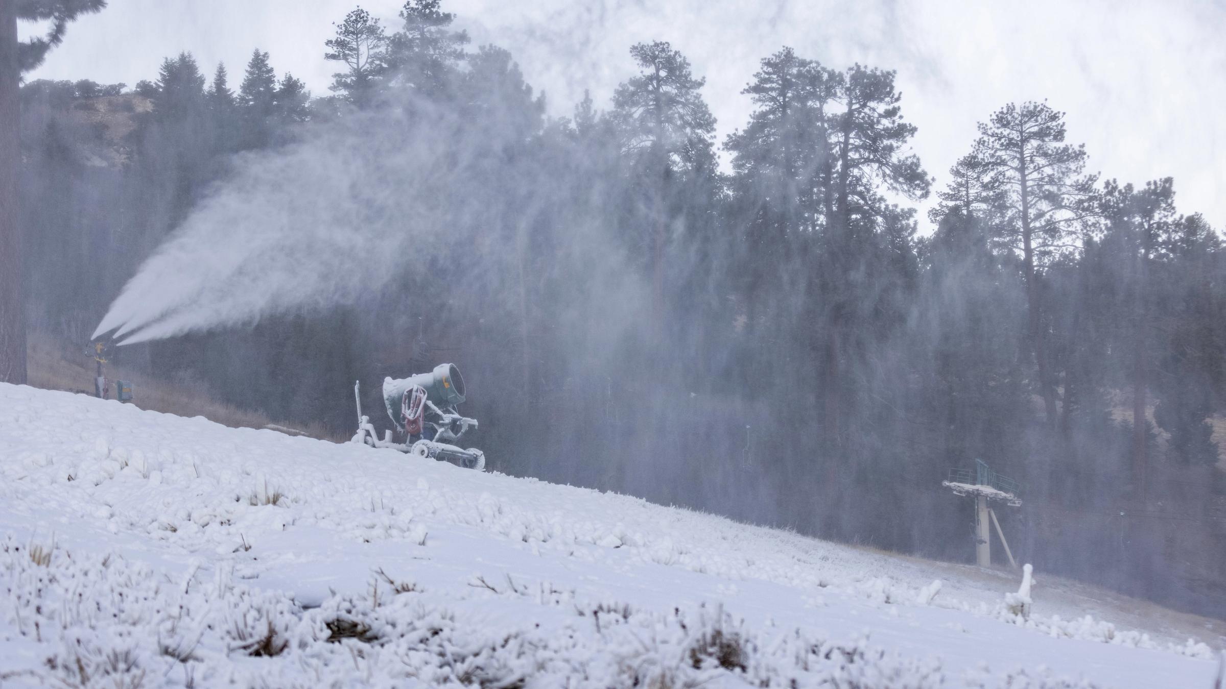 Snowmaking Underway at Bear Mountain & Snow Summit
